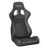 Corbeau Evolution X Seat - Pair Black Vinyl/Carbon w/ Black Stitch 64901FB