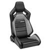 Corbeau Sportline RRX Reclining Seat - Black W/ Gray Insert 55090