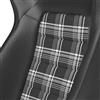 Corbeau Sportline RRX Seat - Black w/ White Plaid Insert | 55013